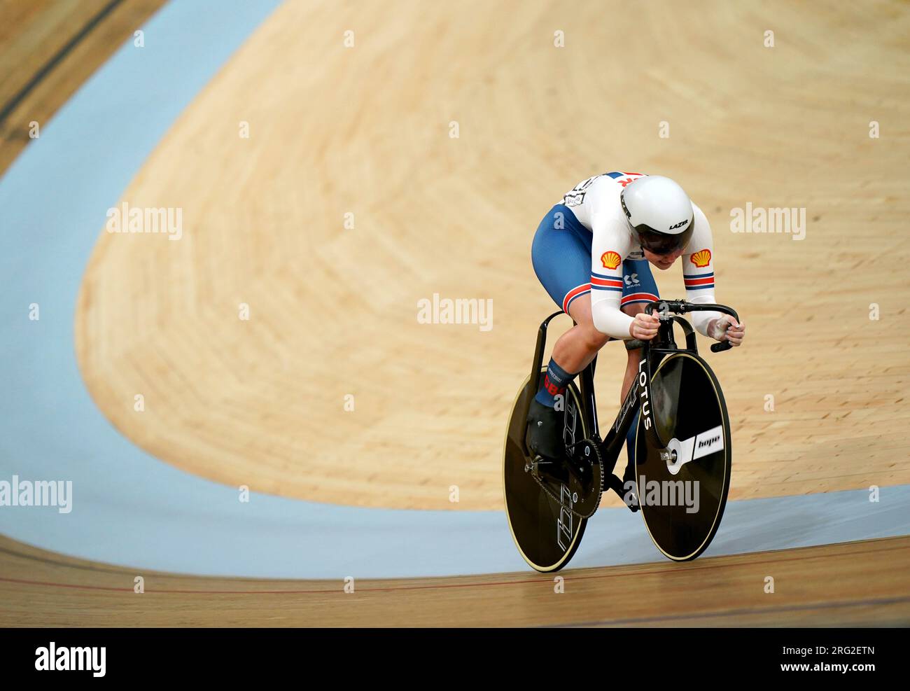 Great Britain's Emma Finucane in action in the Women's Elite Sprint ...