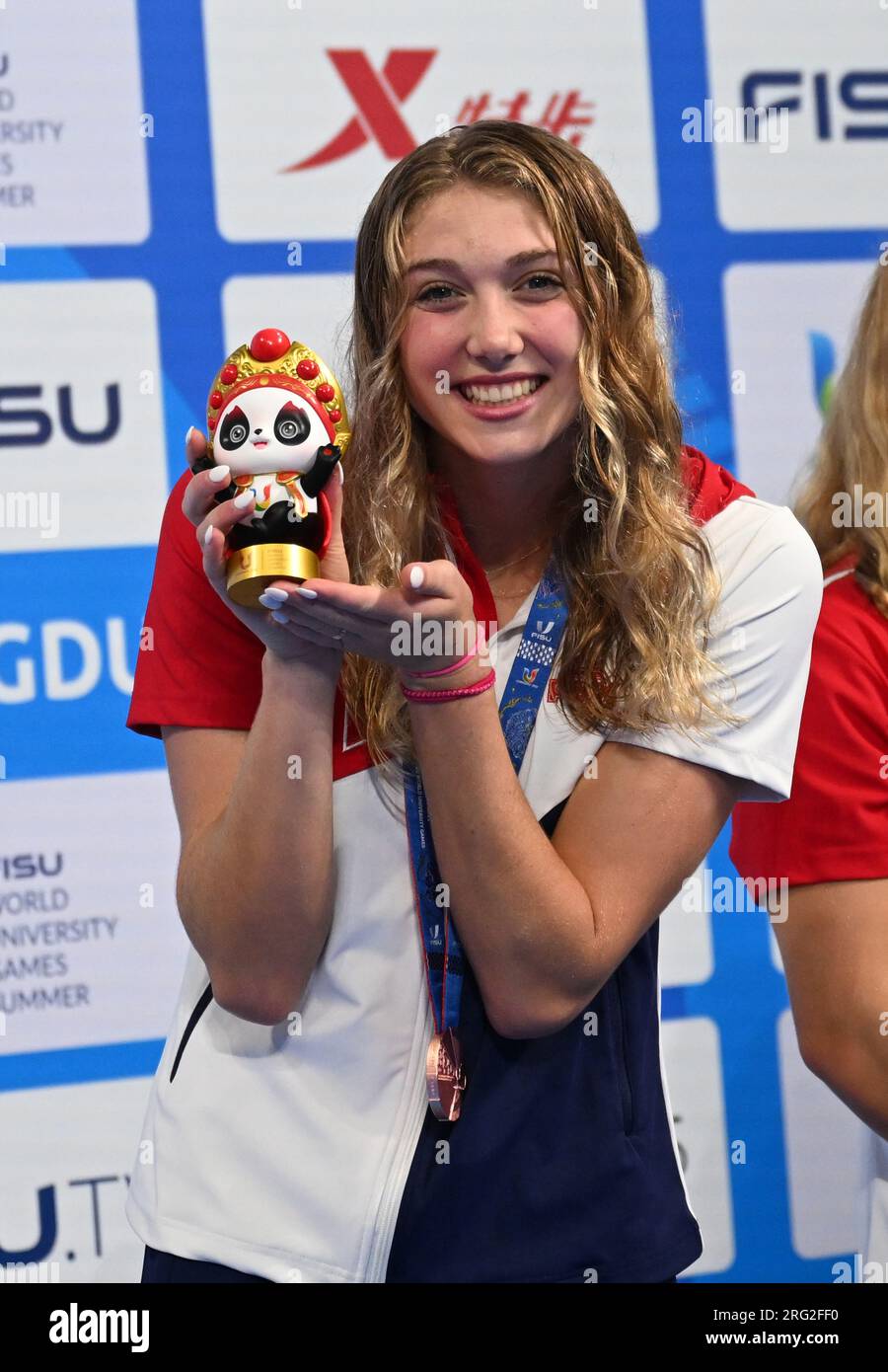 Chengdu, China's Sichuan Province. 7th Aug, 2023. Sophia Preston McAfee of Team the United ...