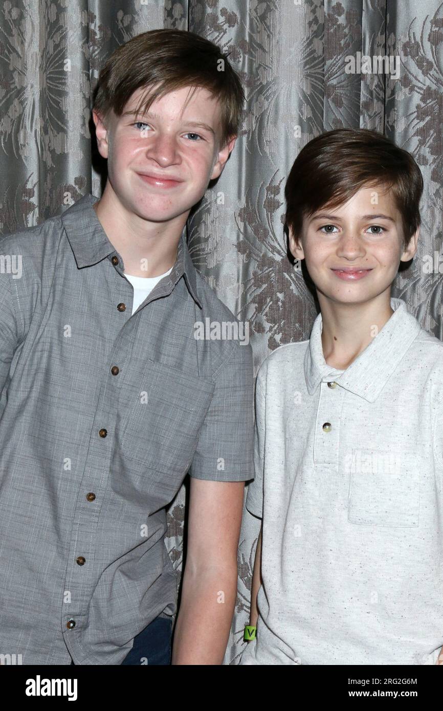 LOS ANGELES - AUG 5: Judah Mackey, Paxton Mishkind at The Young and The ...