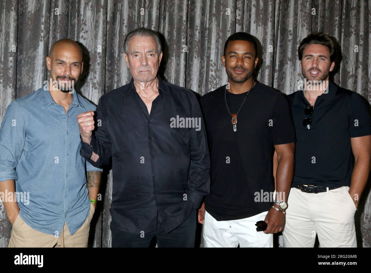 LOS ANGELES - AUG 5: Bryton James, Eric Braeden, Sean Dominic, Conner ...