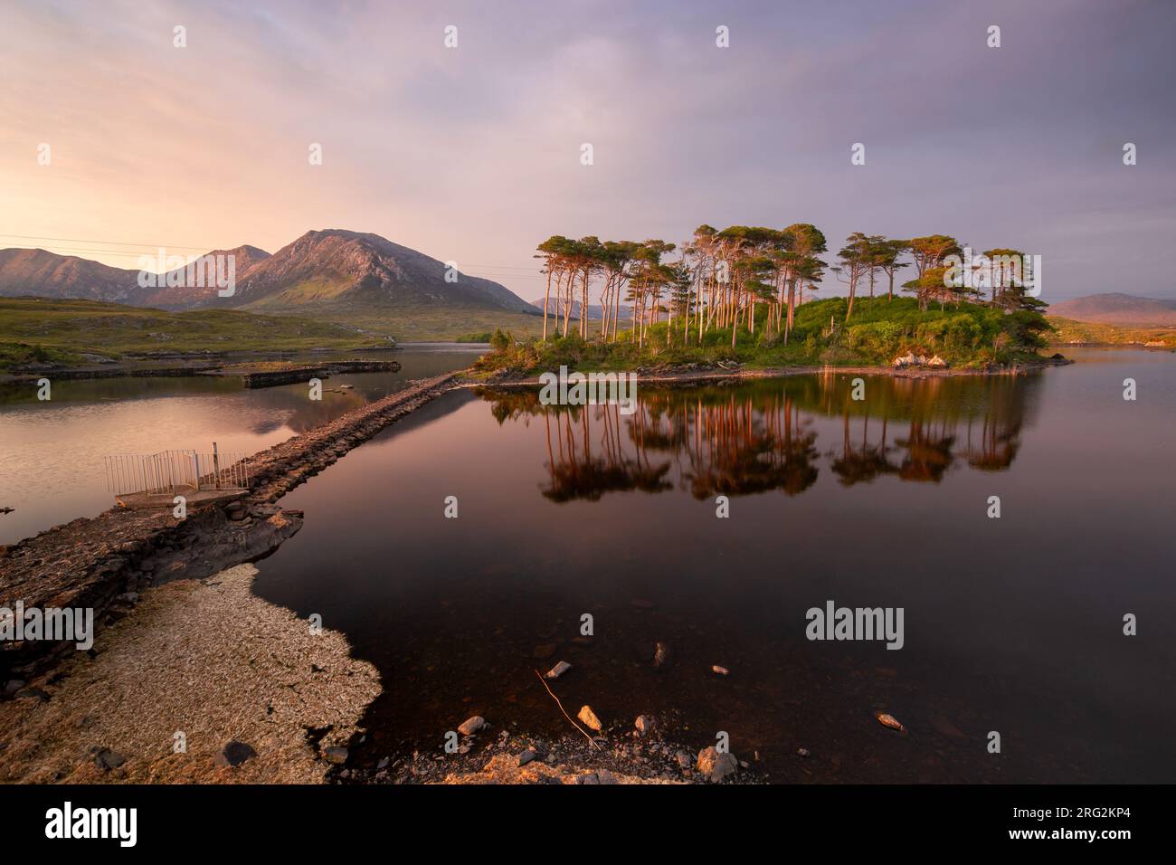 Landscape. Mountains of Connemara National Park from Derryclare lough ...
