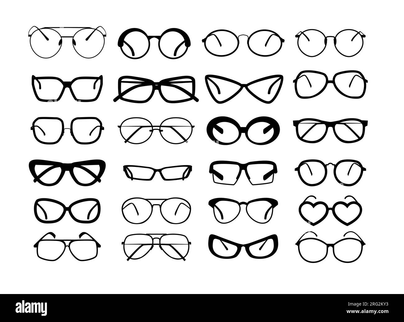 Stylish round female glasses Cut Out Stock Images & Pictures - Alamy