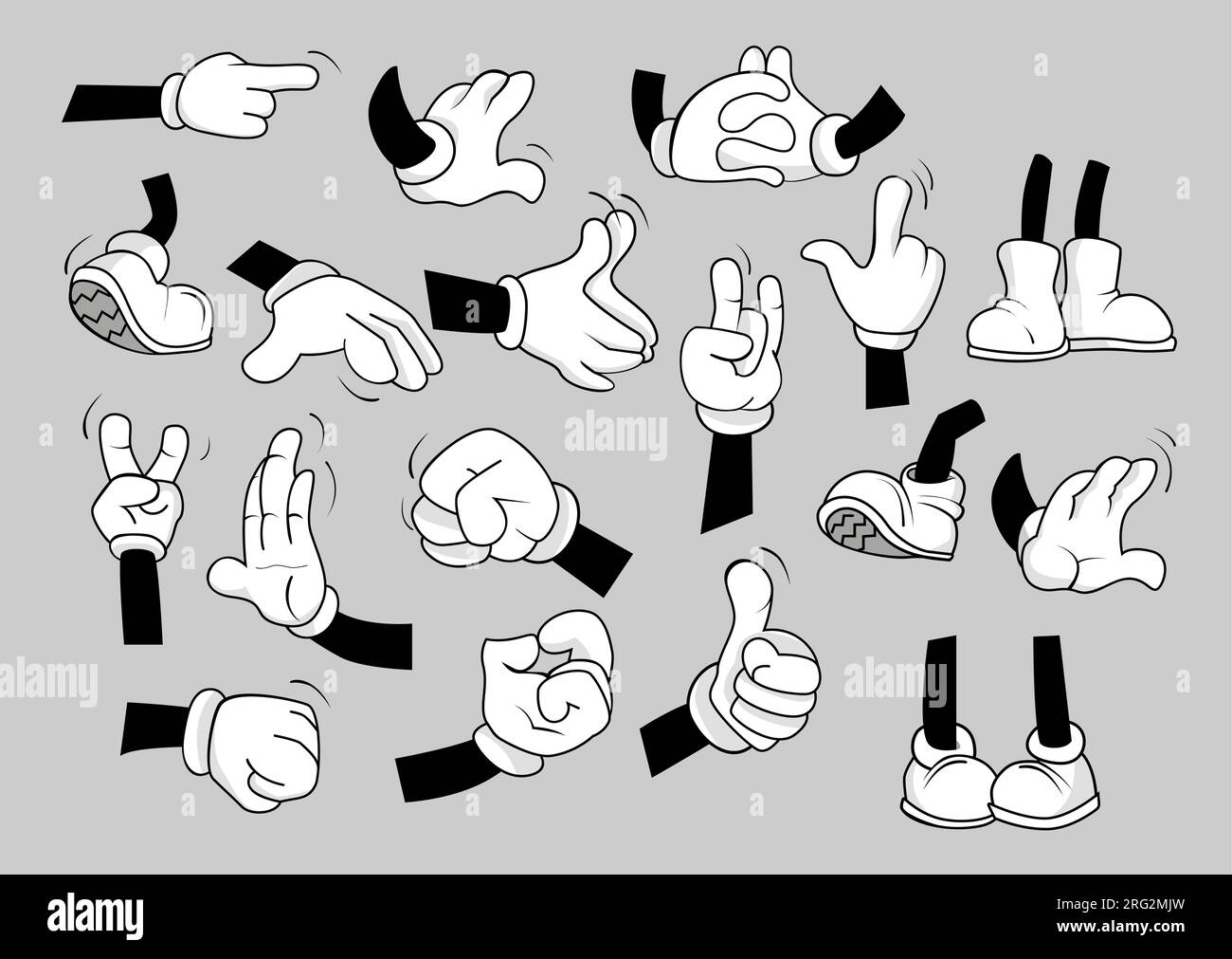 Cartoon hands and legs set Stock Vector Image & Art - Alamy