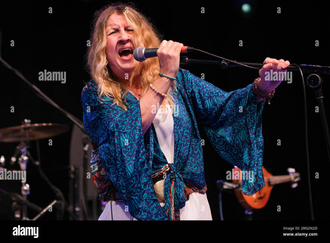 Deborah Bonham performing at the Wickham Festival. August 5, 2023 Stock ...