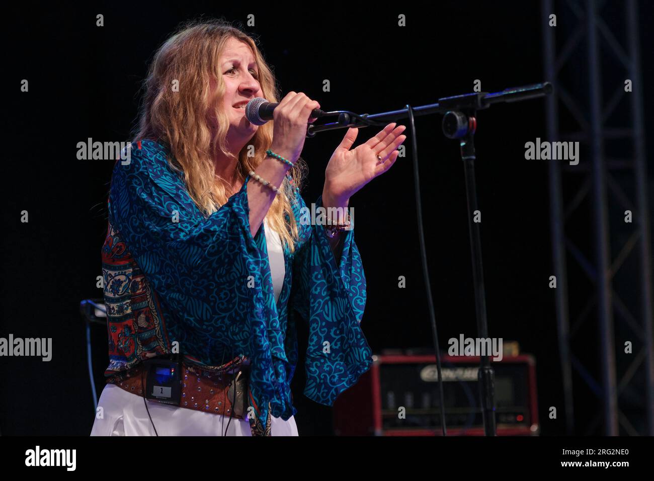 Deborah Bonham performing at the Wickham Festival. August 5, 2023 Stock ...