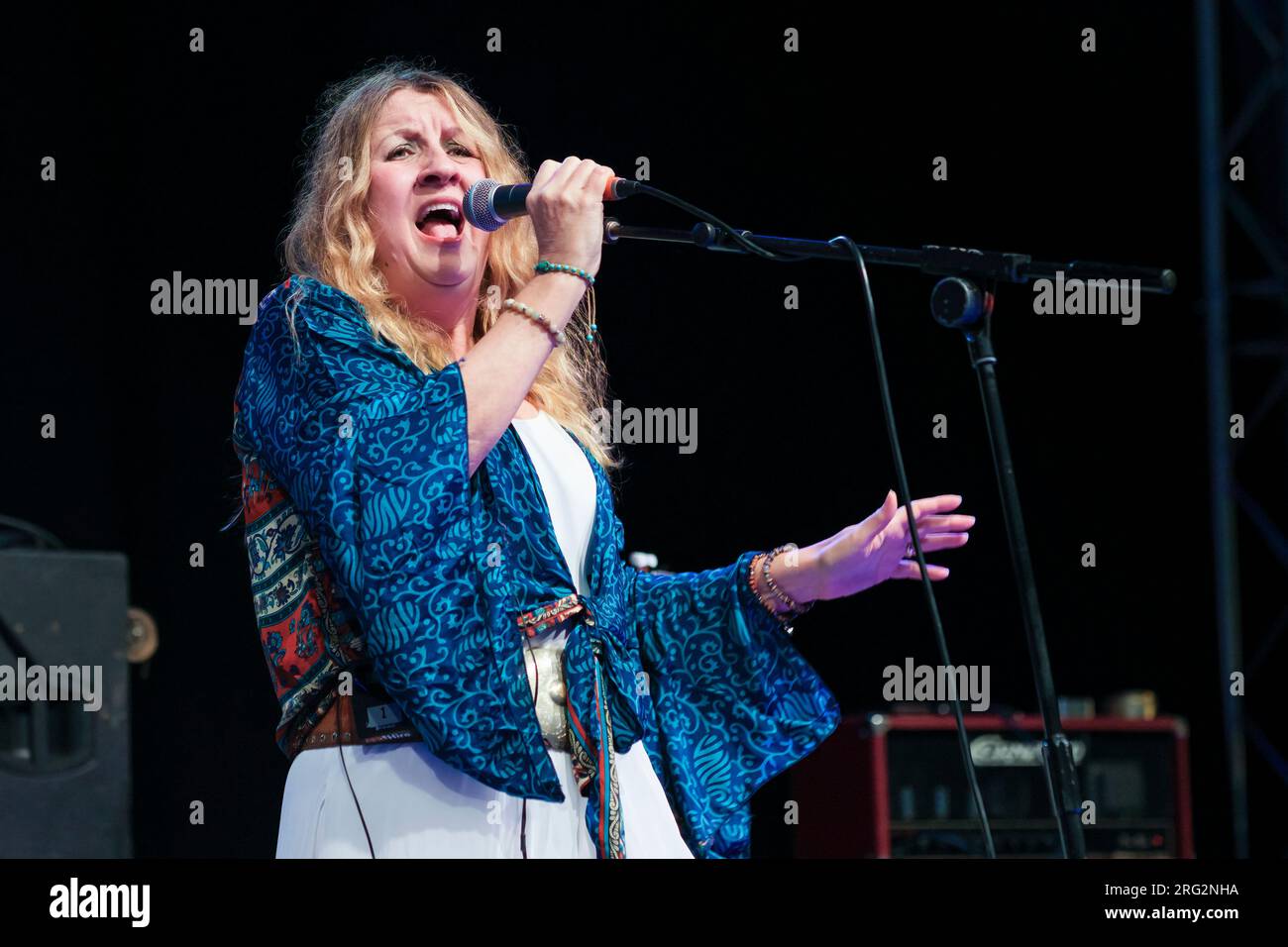 Deborah Bonham performing at the Wickham Festival. August 5, 2023 Stock ...