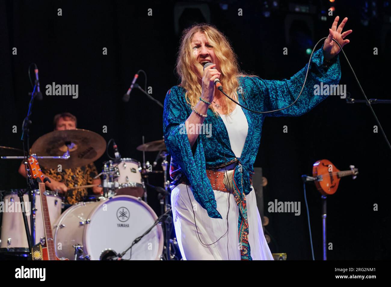 Deborah Bonham performing at the Wickham Festival. August 5, 2023 Stock ...