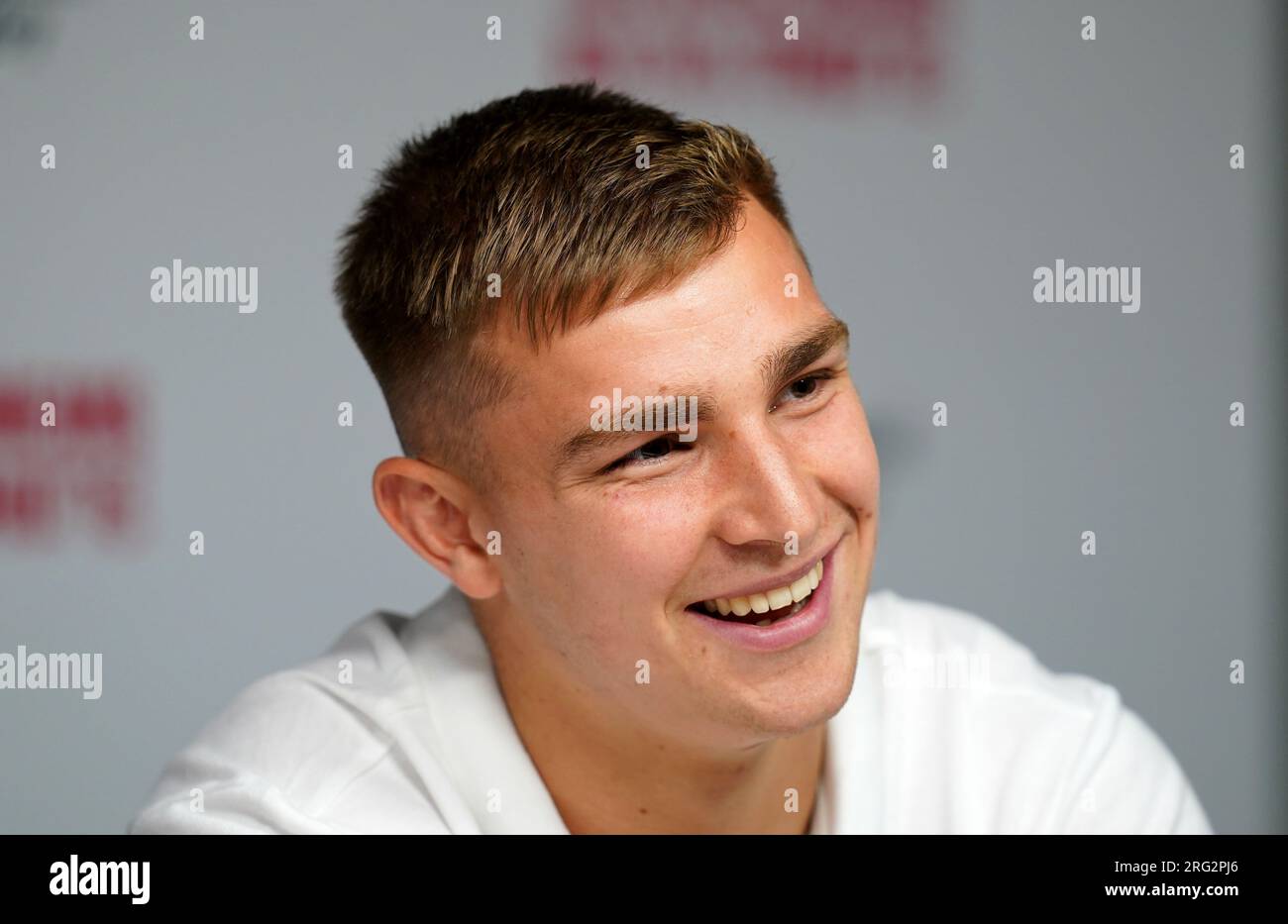England's Jack van Poortvliet during a squad announcement for the 2023 ...