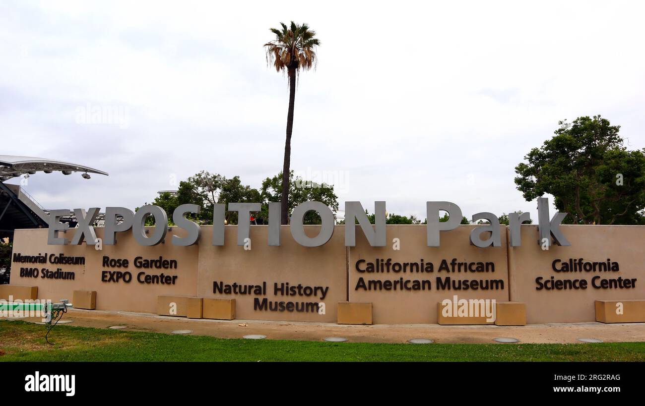 Los Angeles, California: Exposition Park Entrance Stock Photo - Alamy