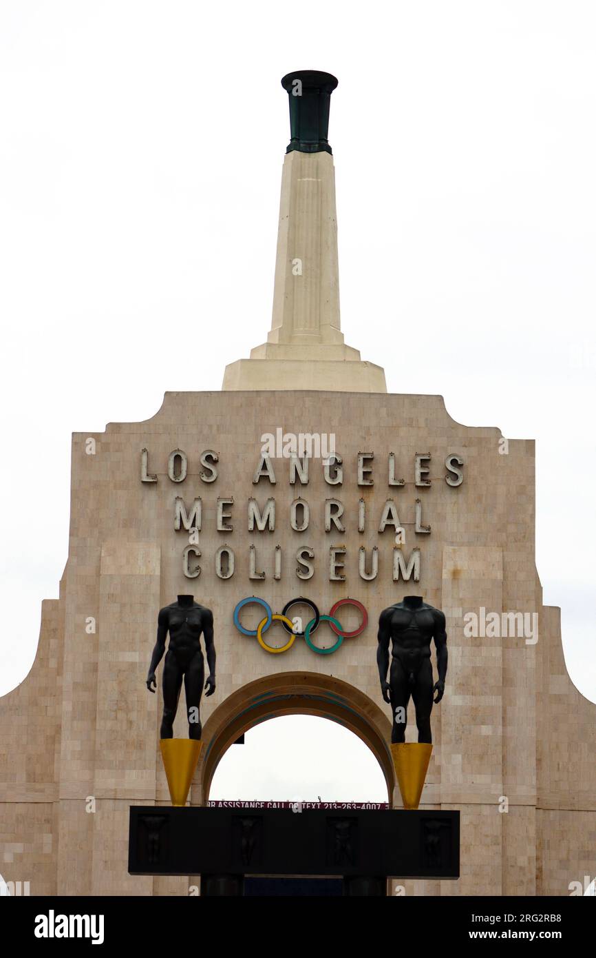 Los Angeles, California: Los Angeles Memorial Coliseum located in the ...