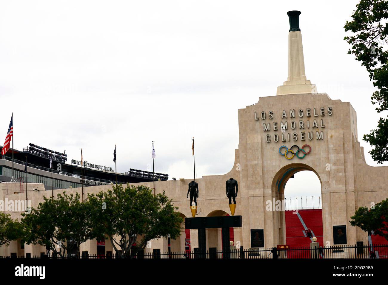 Los Angeles, California: Los Angeles Memorial Coliseum located in the ...