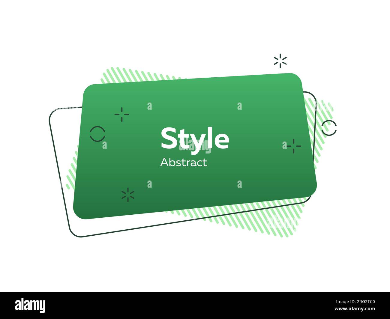 Green irregular rectangle, frame and hatching Stock Vector Image & Art ...