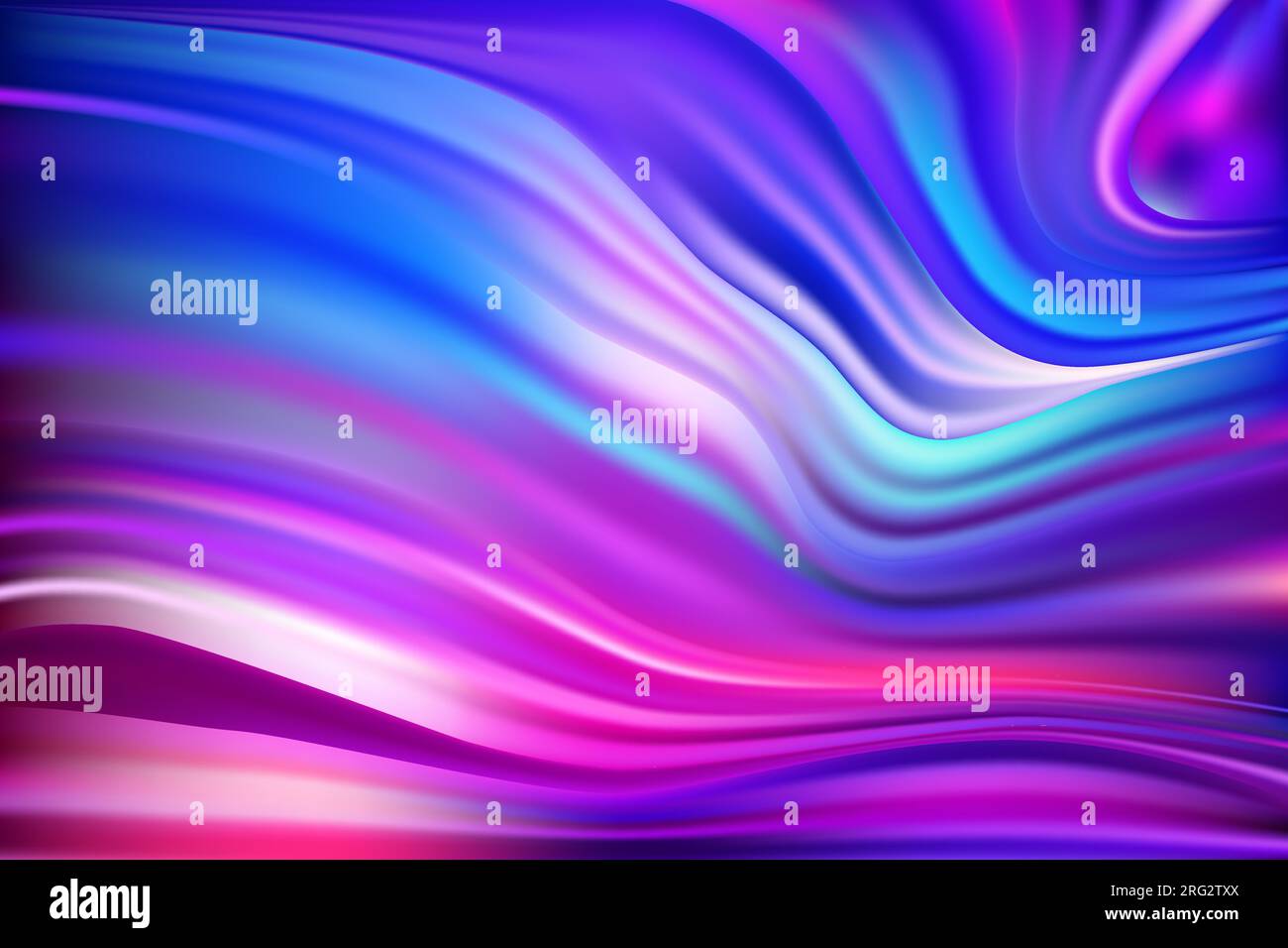 Beautiful wavy abstract purple foil hologram background with pink and ...