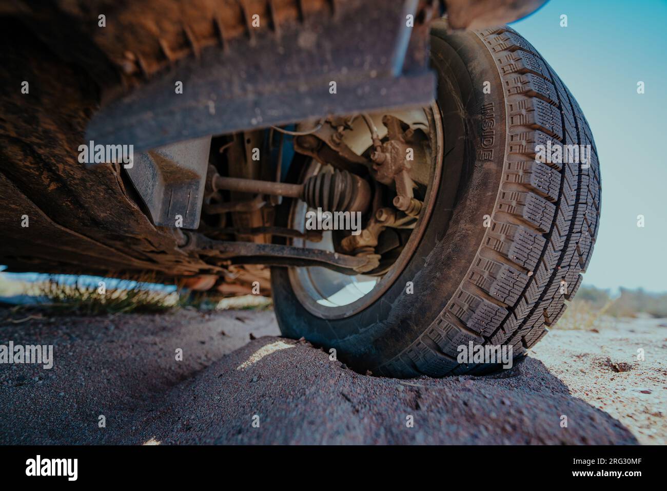 Car suspension detailed view, wide angle Stock Photo - Alamy