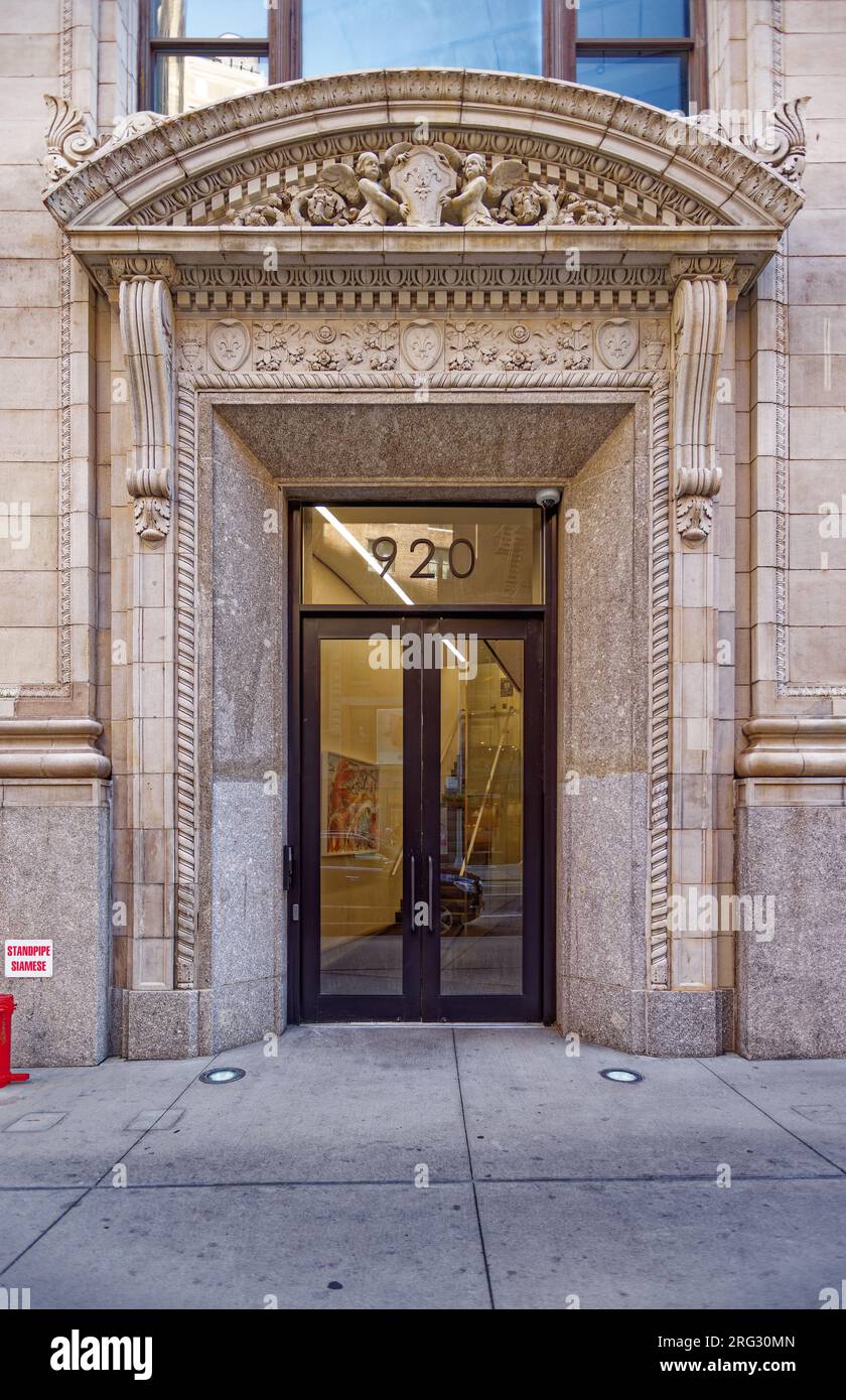 Ladies’ Mile Historic District: Ornate entry at 920 Broadway, a 1917 commercial loft building ...