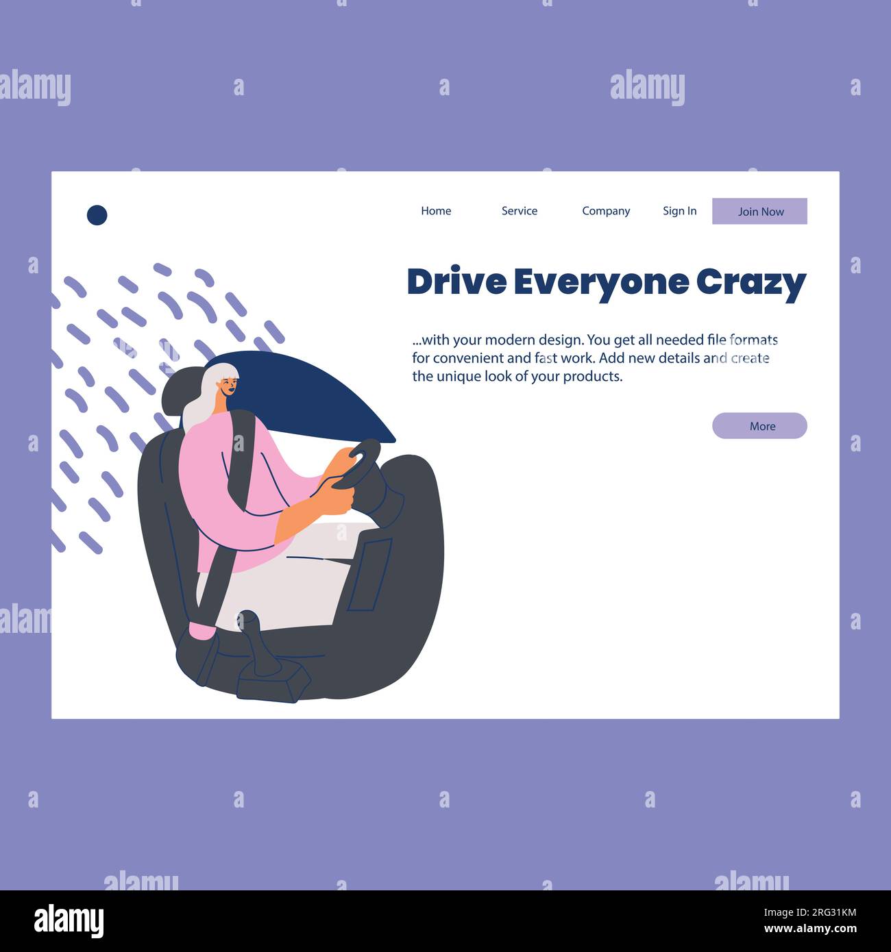Lady driver Stock Vector Images - Alamy