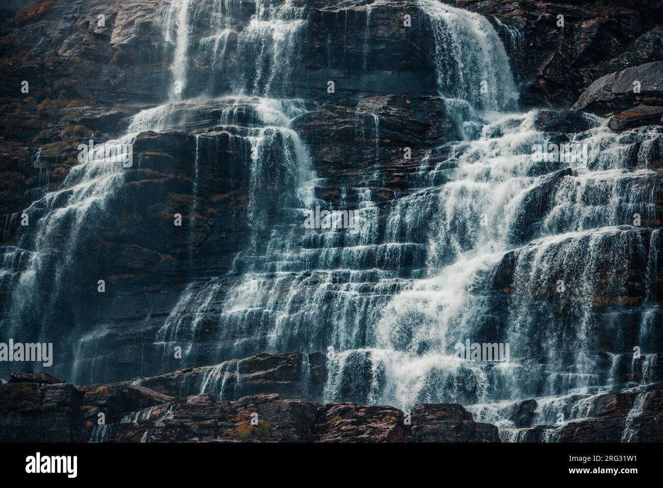 Beautiful waterfall in Norway Stock Photo - Alamy