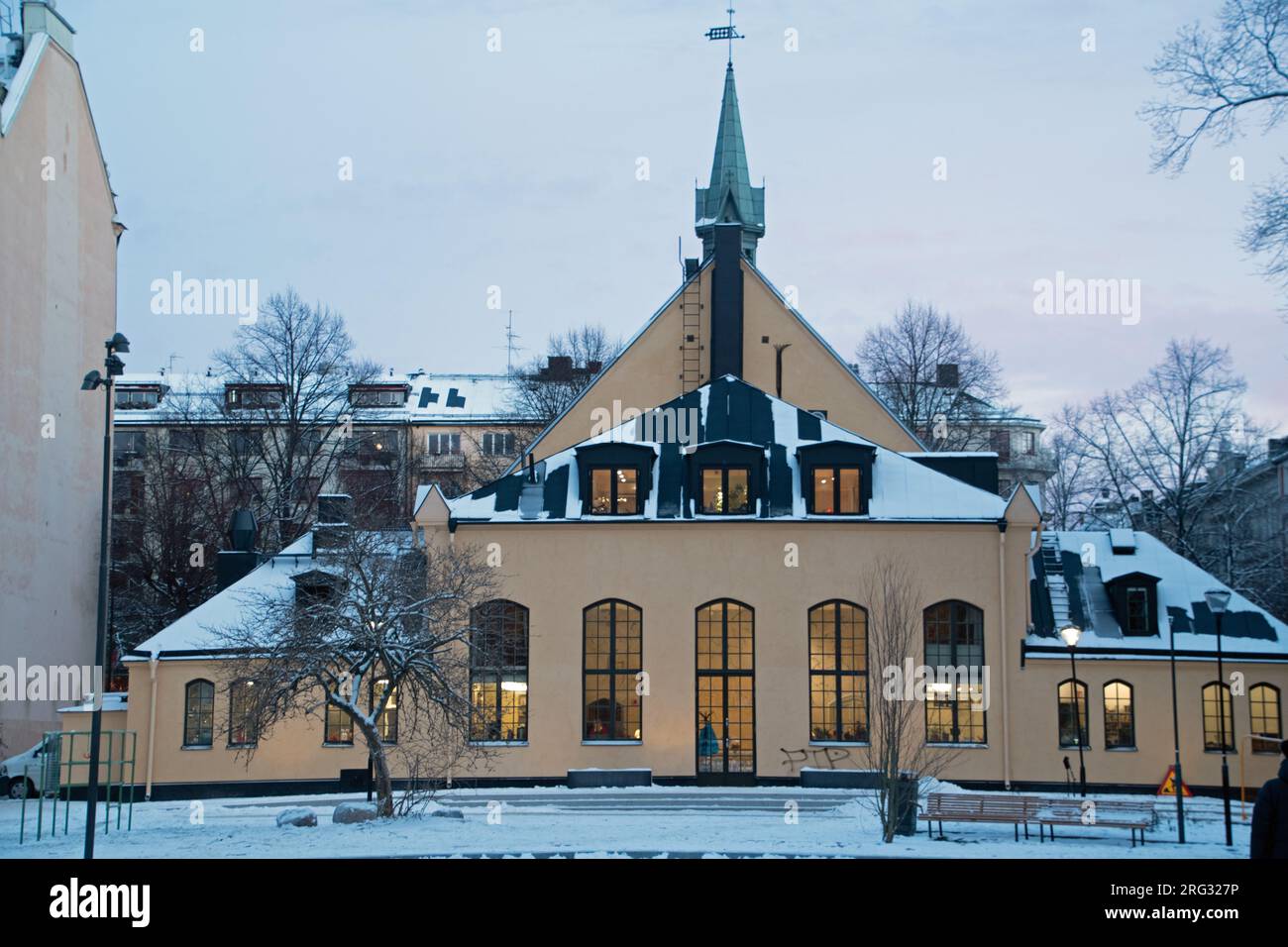 Landscape of St Pauls Kyrkan or St Pauls Church in Central Stockholm ...