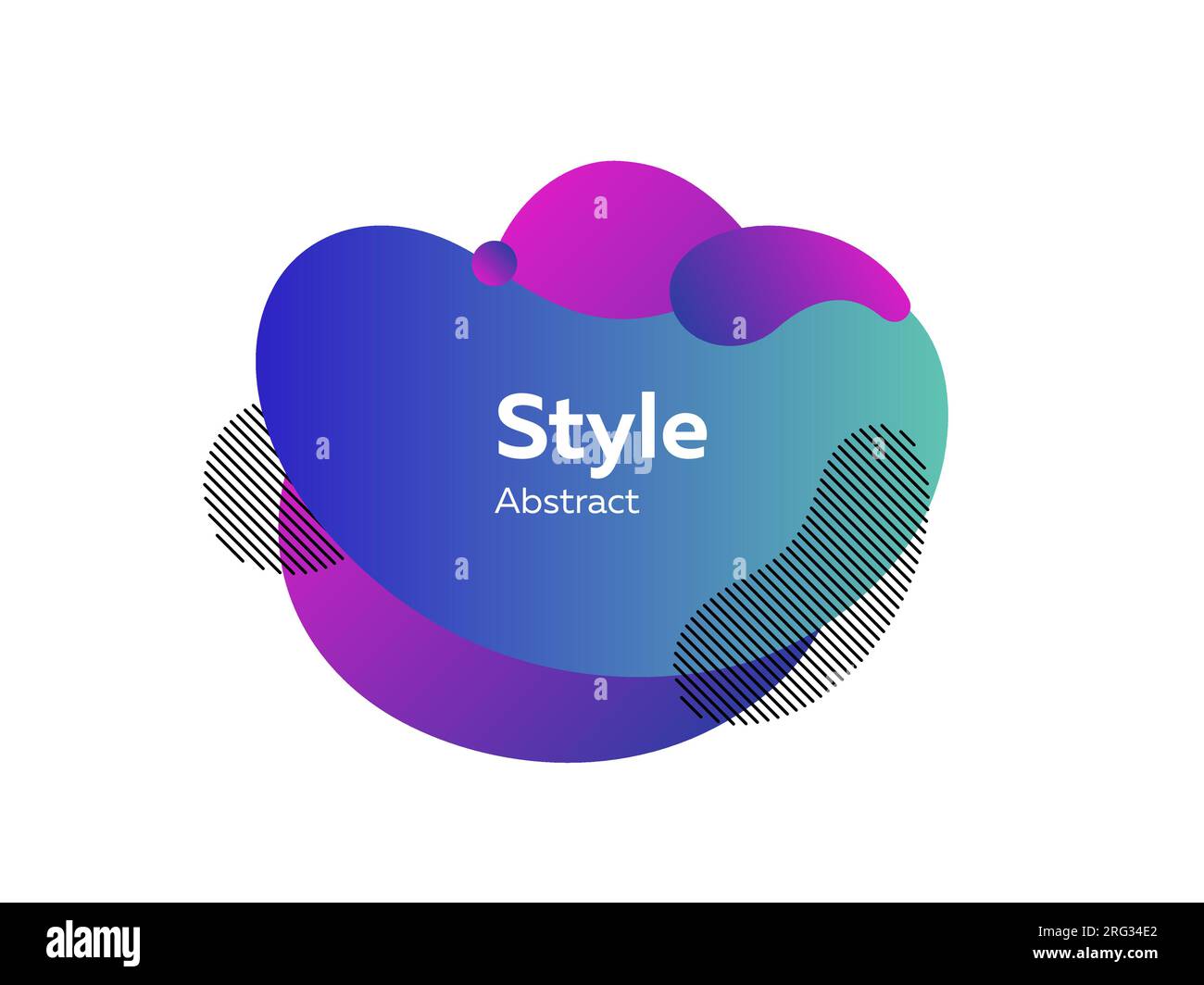 Flowing liquid graphic elements in blue and purple colors Stock Vector ...