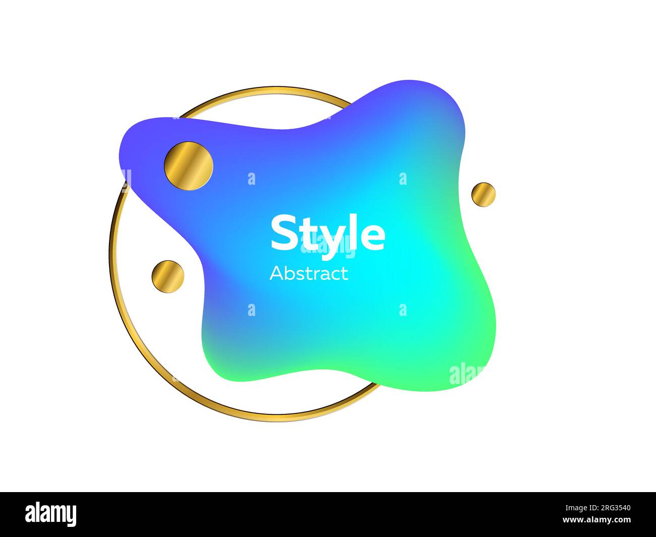 Green and blue flowing liquid element with sample text Stock Vector ...