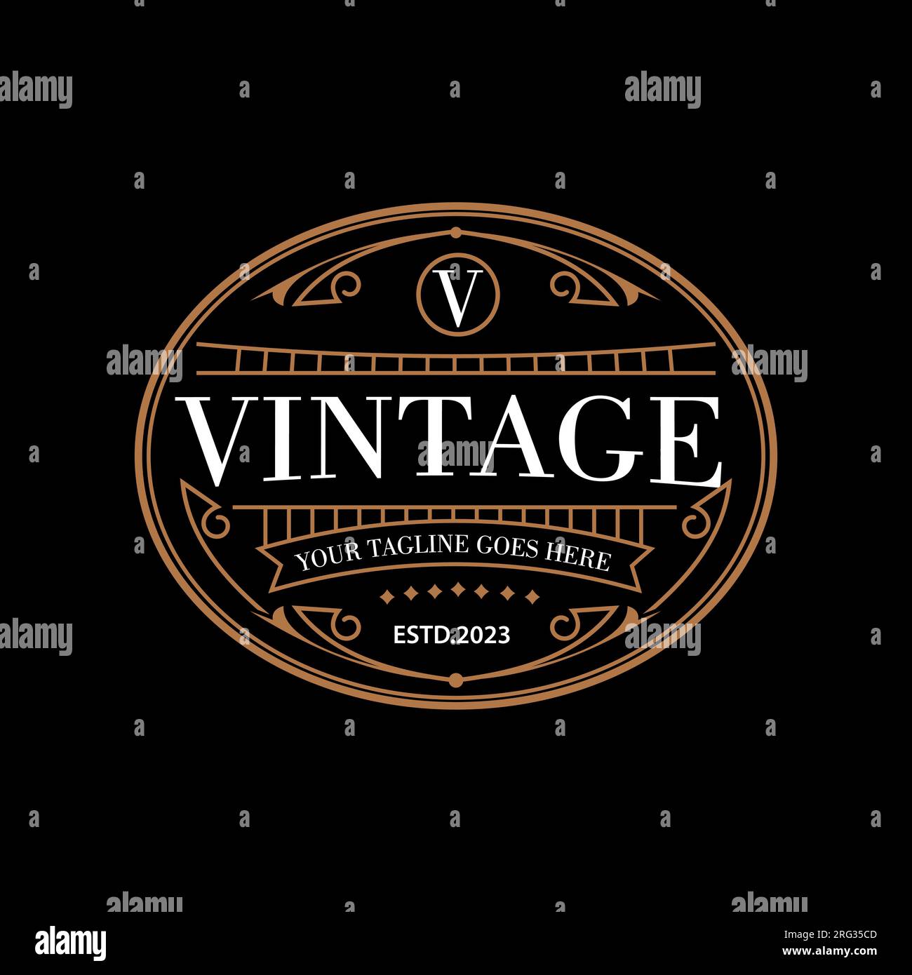 Logo design Badge Design Classic Retro circle Vintage Style, Vintage ...