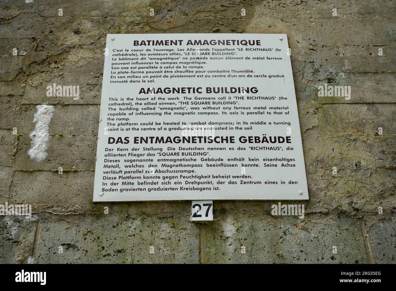 The Amagnetic (ferrous free) Building at The V1 launch site Val Ygot d ...