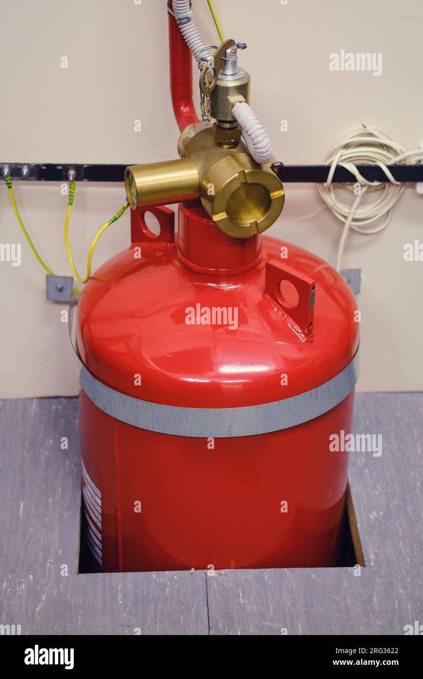Gas pipes and balloons filled with CO2 provide power to the industrial ...