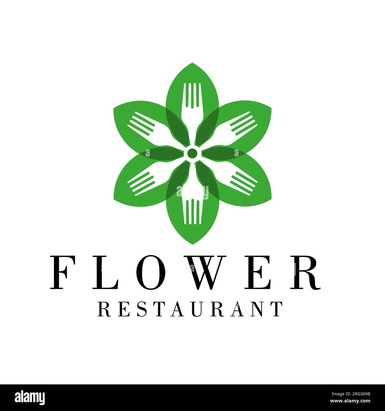 Simple leaf inspiration with a fork Restaurant logo design Stock Vector ...