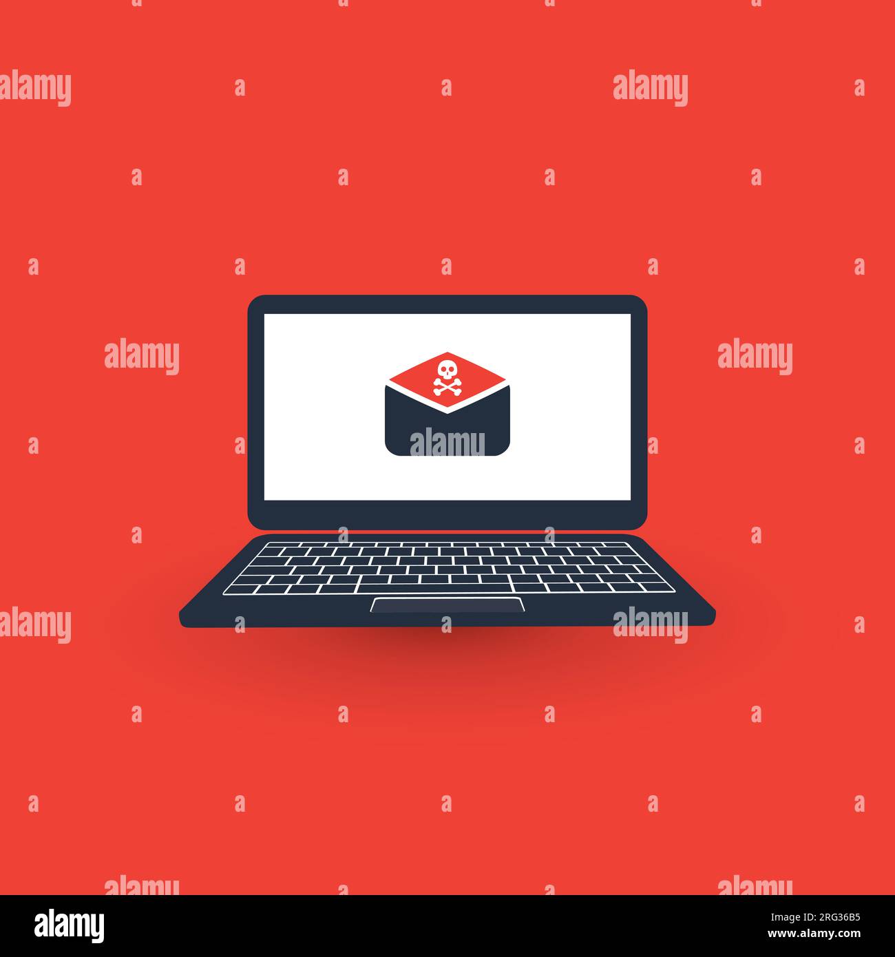Envelope on a Laptop's Screen - Malware Infection by E-mail - Virus ...