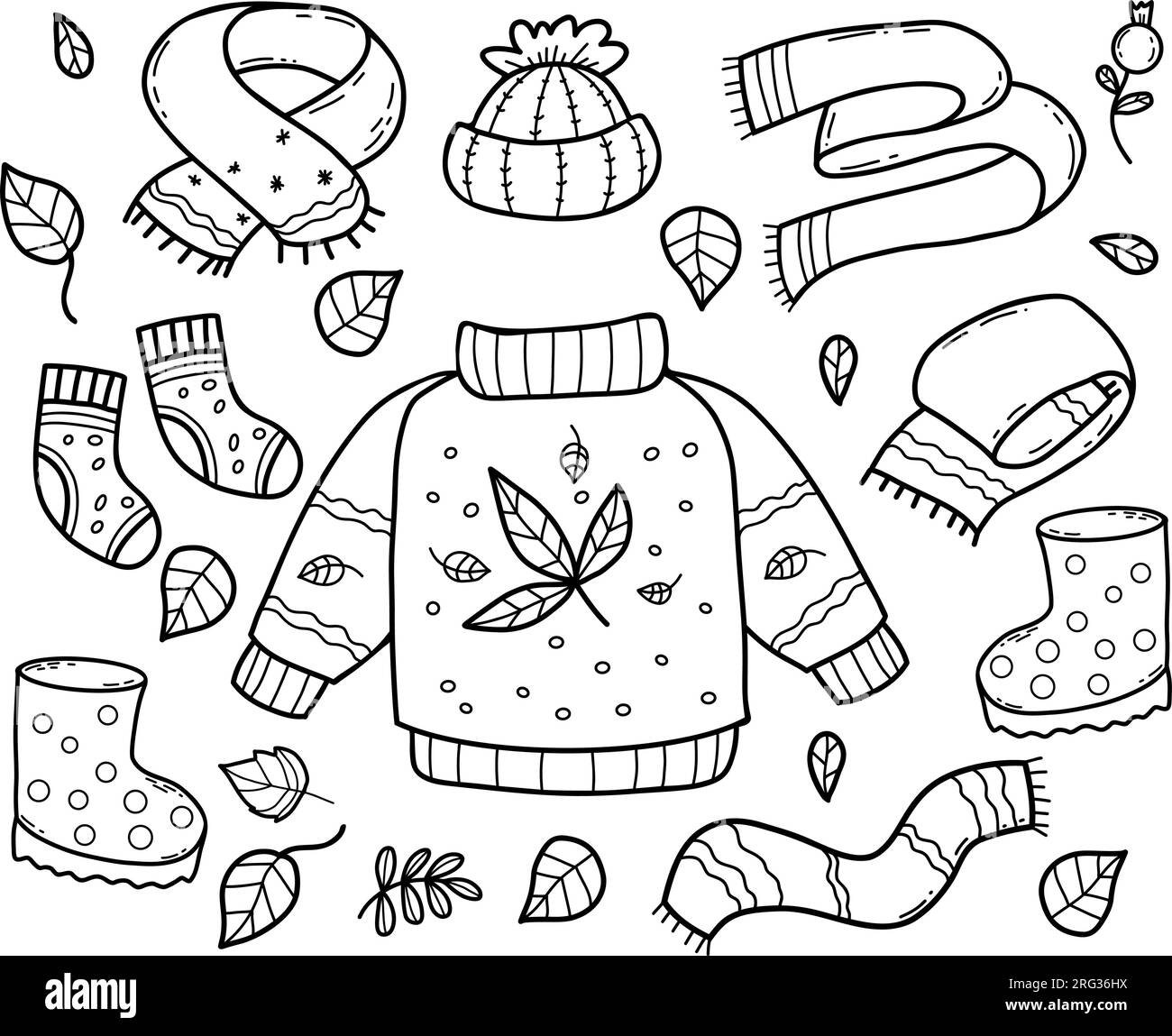 Fall Clothes Coloring Pages