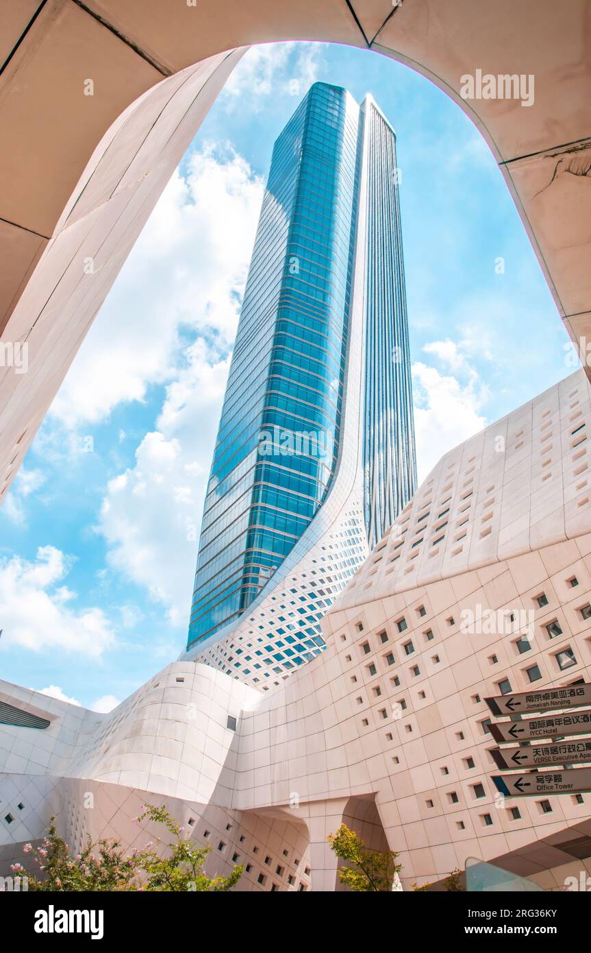 Futuristic cityscape with Towering Skyscrapers and Landmarks. Modern ...