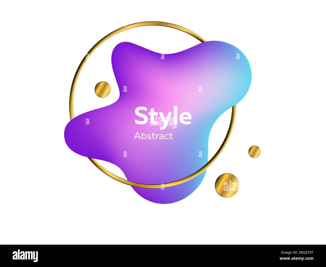 Neon violet modern liquid element with sample text Stock Vector Image ...