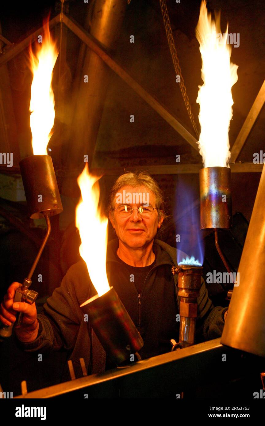 MICHEL MOGLIA AND HIS FIRE ORGAN Stock Photo - Alamy