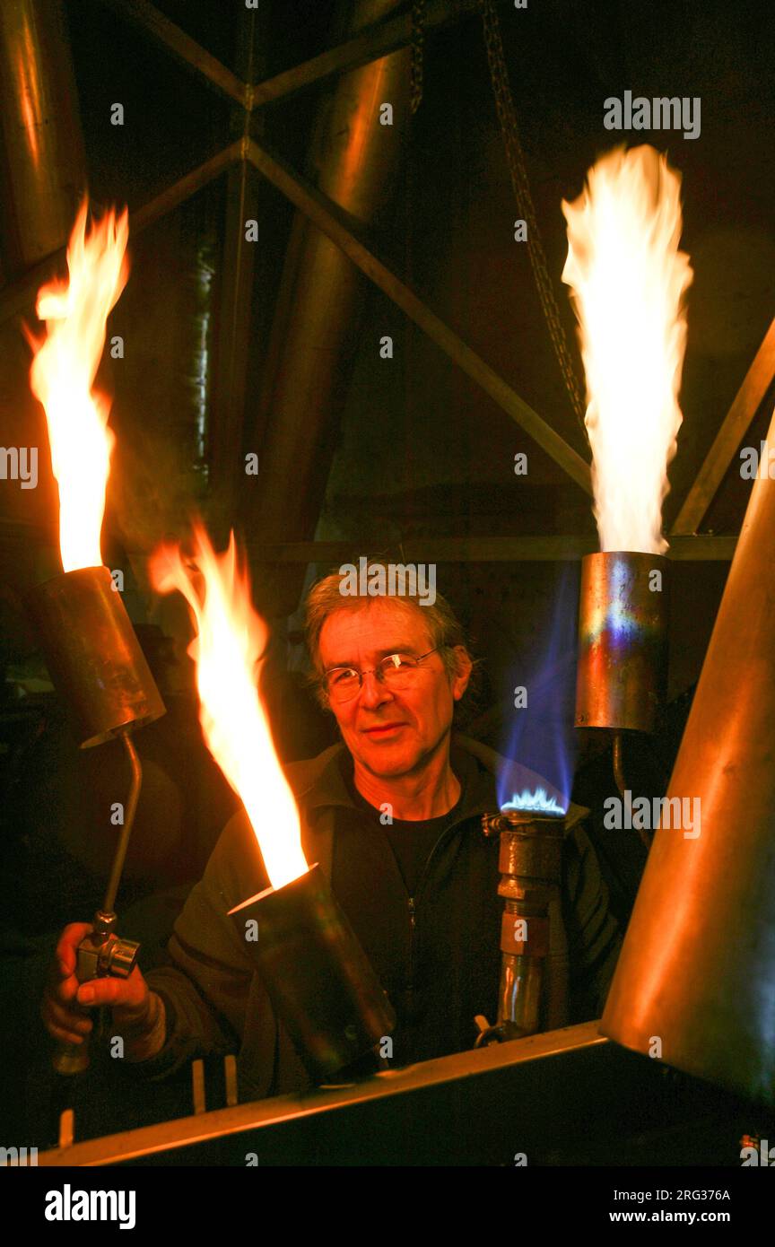 MICHEL MOGLIA AND HIS FIRE ORGAN Stock Photo - Alamy