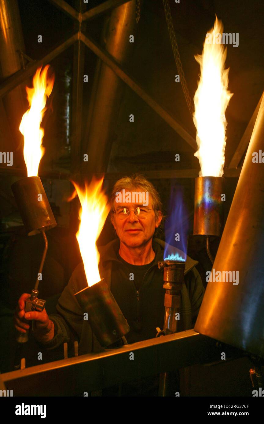 MICHEL MOGLIA AND HIS FIRE ORGAN Stock Photo - Alamy