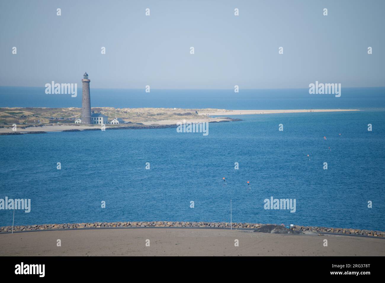 Grenen sandbar spit in Skagen Odde, Denmark where the North Sea and ...