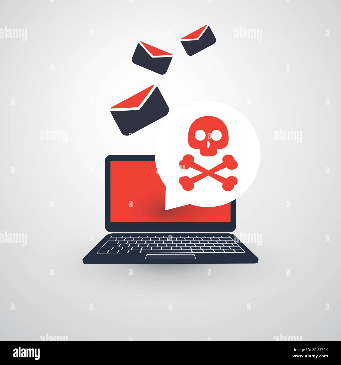 Laptop and Envelopes - Malware Attack Warning, Infection by E-mail ... Laptop and Envelopes - Malware Attack Warning, Infection by E-mail ...