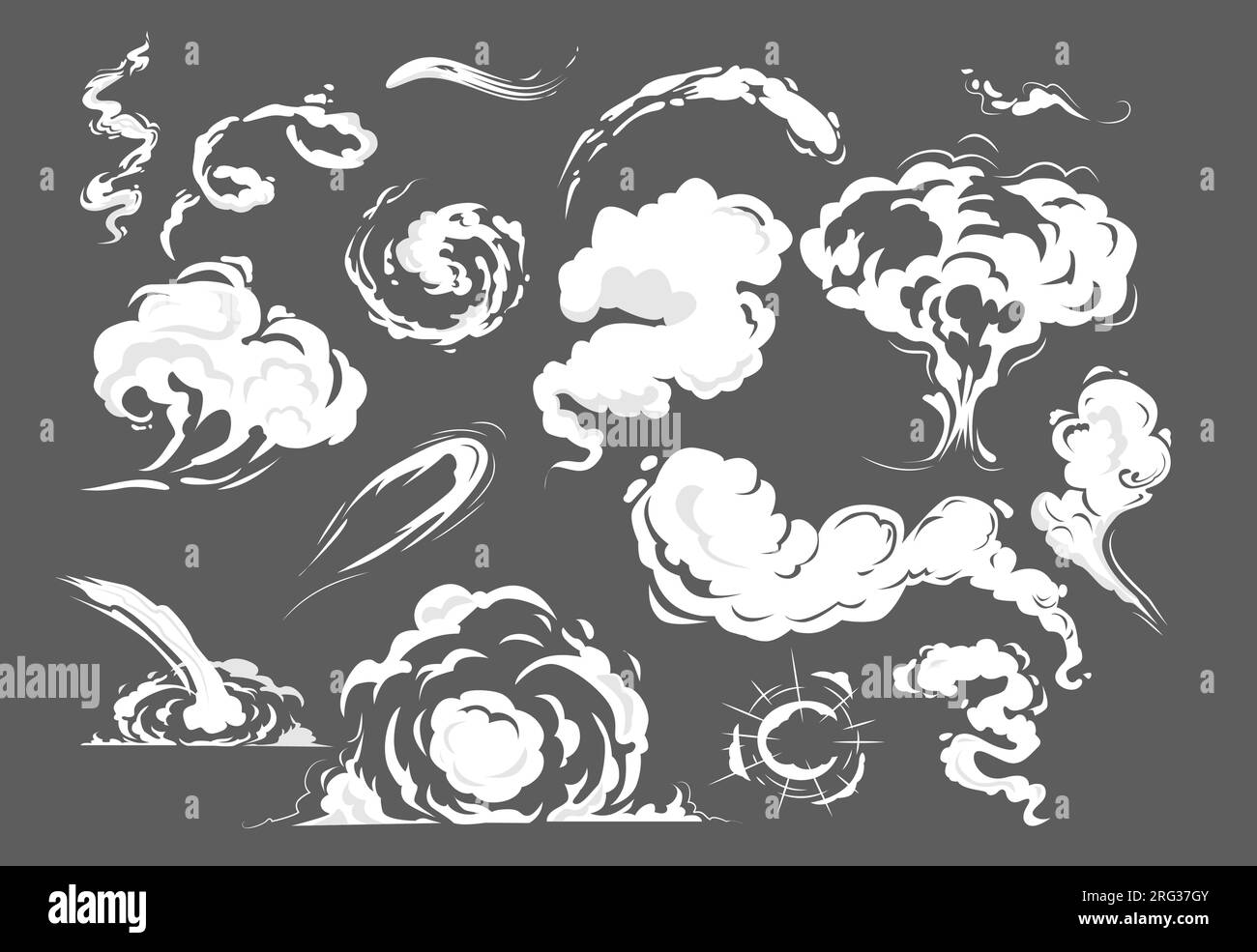 Comic smoke puffs set Stock Vector Image & Art - Alamy