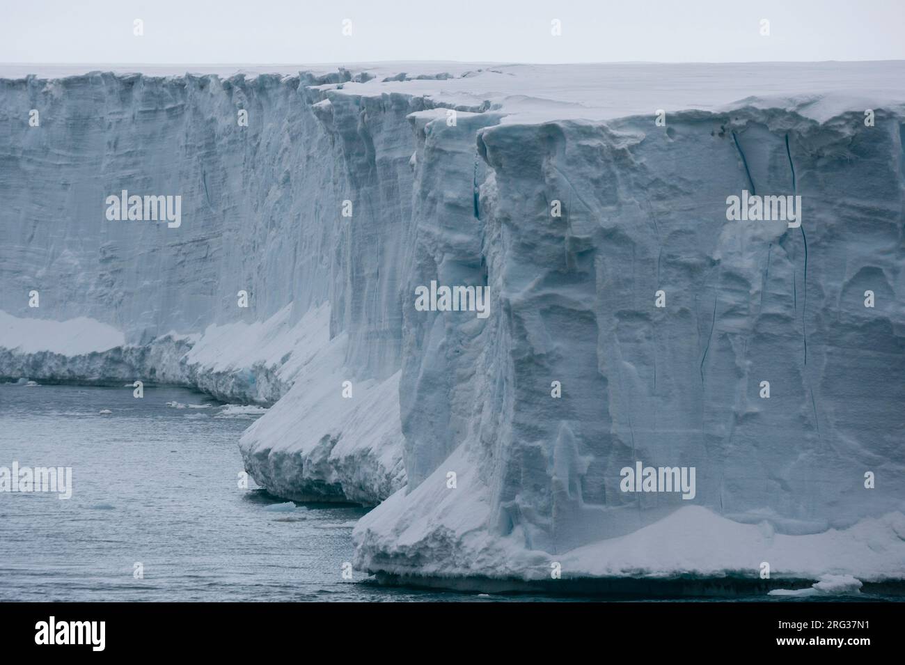 Ice cliffs along the southern edge of the Austfonna ice cap ...