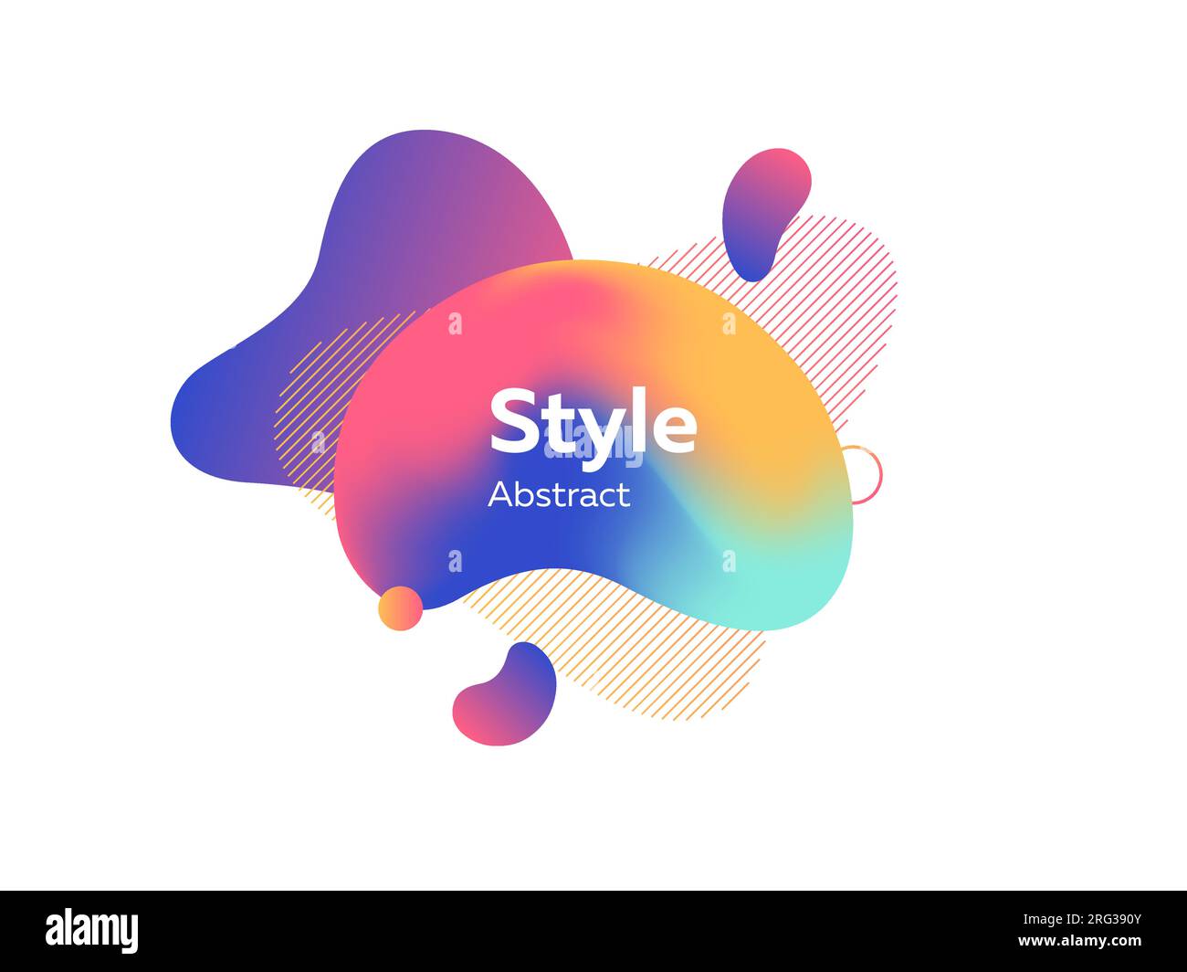 Multi-colored abstract bubble shapes with lines Stock Vector Image ...