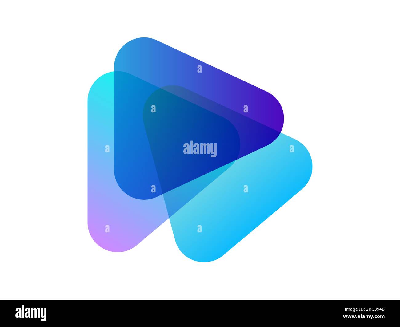 Gradient blue triangles Cut Out Stock Images & Pictures - Alamy