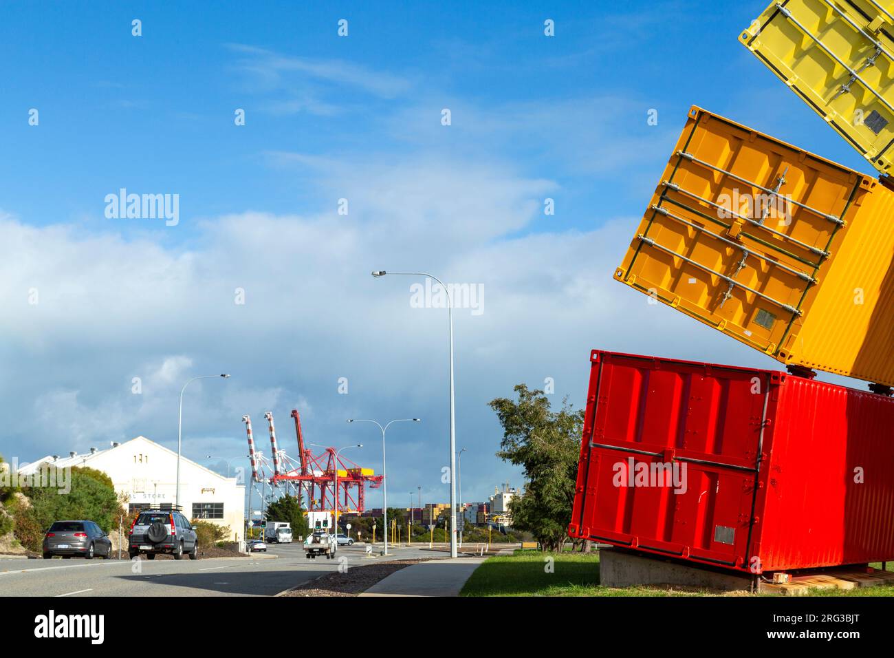 Containbow - a rainbow arch shipping container sculpture installation ...