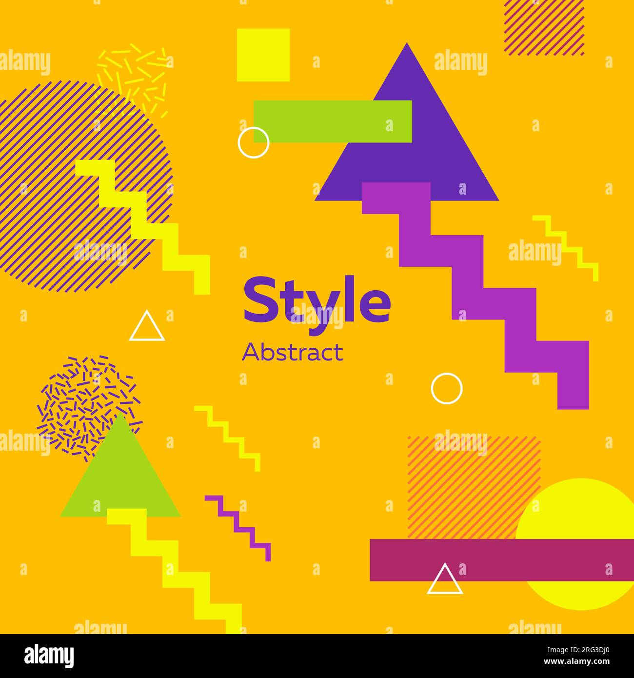 Abstract modern yellow ground with geometric figures Stock Vector Image ...