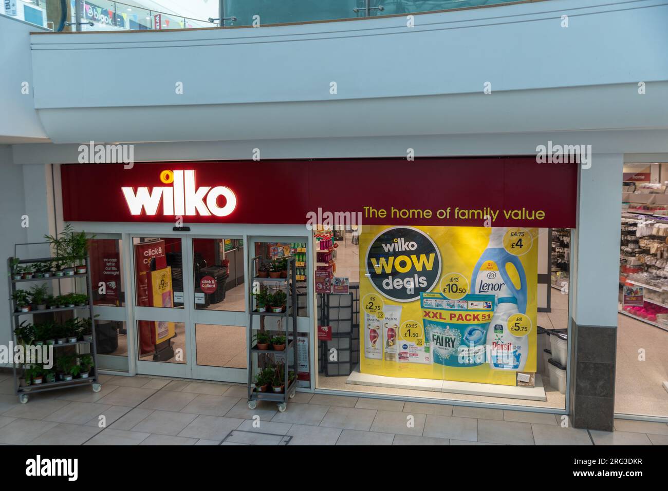 Wilko store inside the Victoria shopping centre in Southend on Sea ...