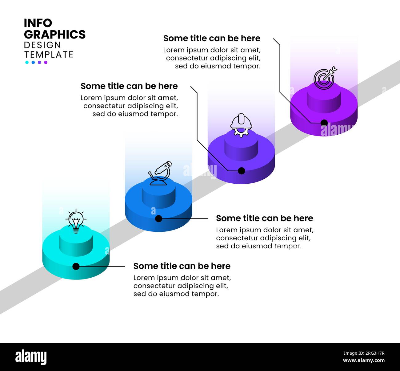 Infographic template with icons and 4 options or steps. Columns. Can be ...