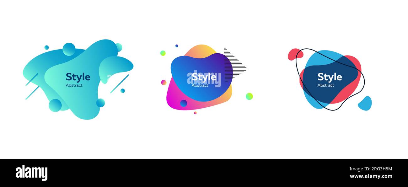 Set of abstract liquid shapes Stock Vector Image & Art - Alamy