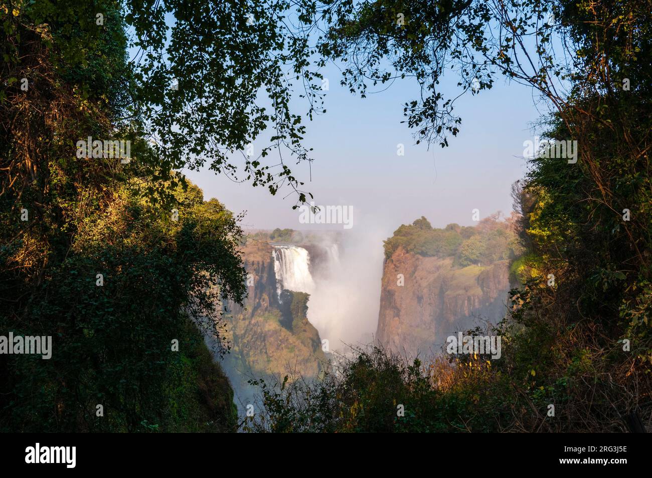 A view of Victoria Falls from the Zimbabwe side. Victoria Falls ...
