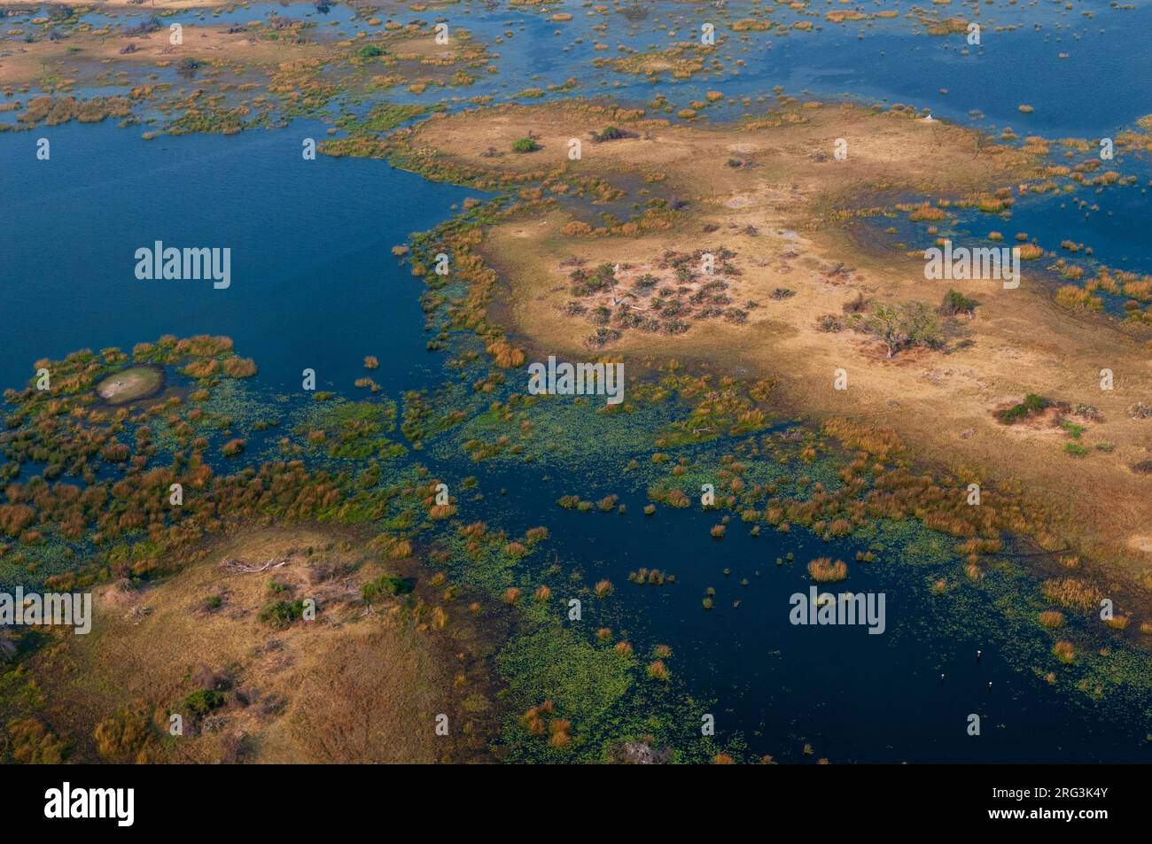 An aerial view of the Okavango Delta. Okavango Delta, Botswana Stock ...