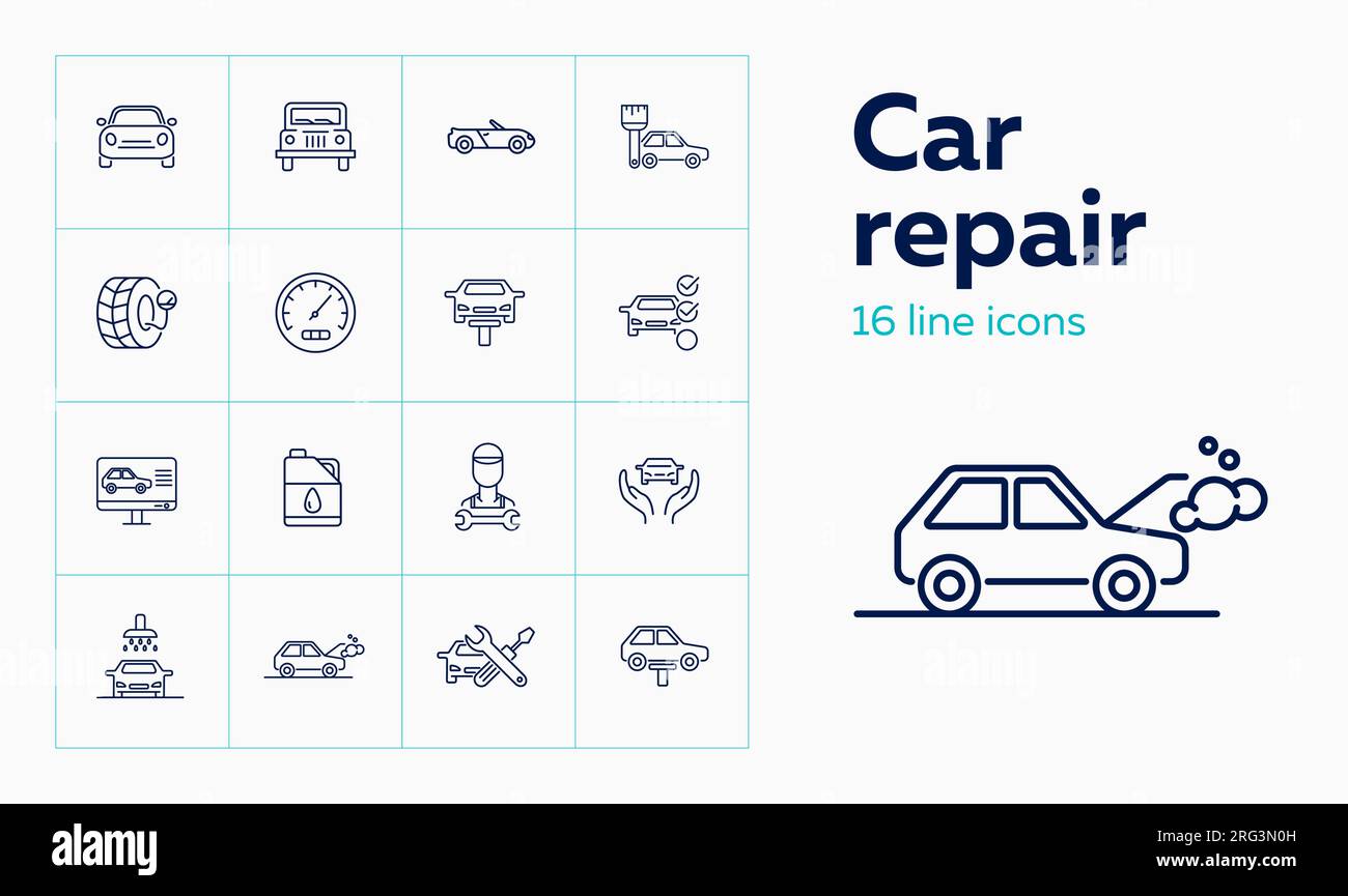 Car reparation Stock Vector Images - Alamy