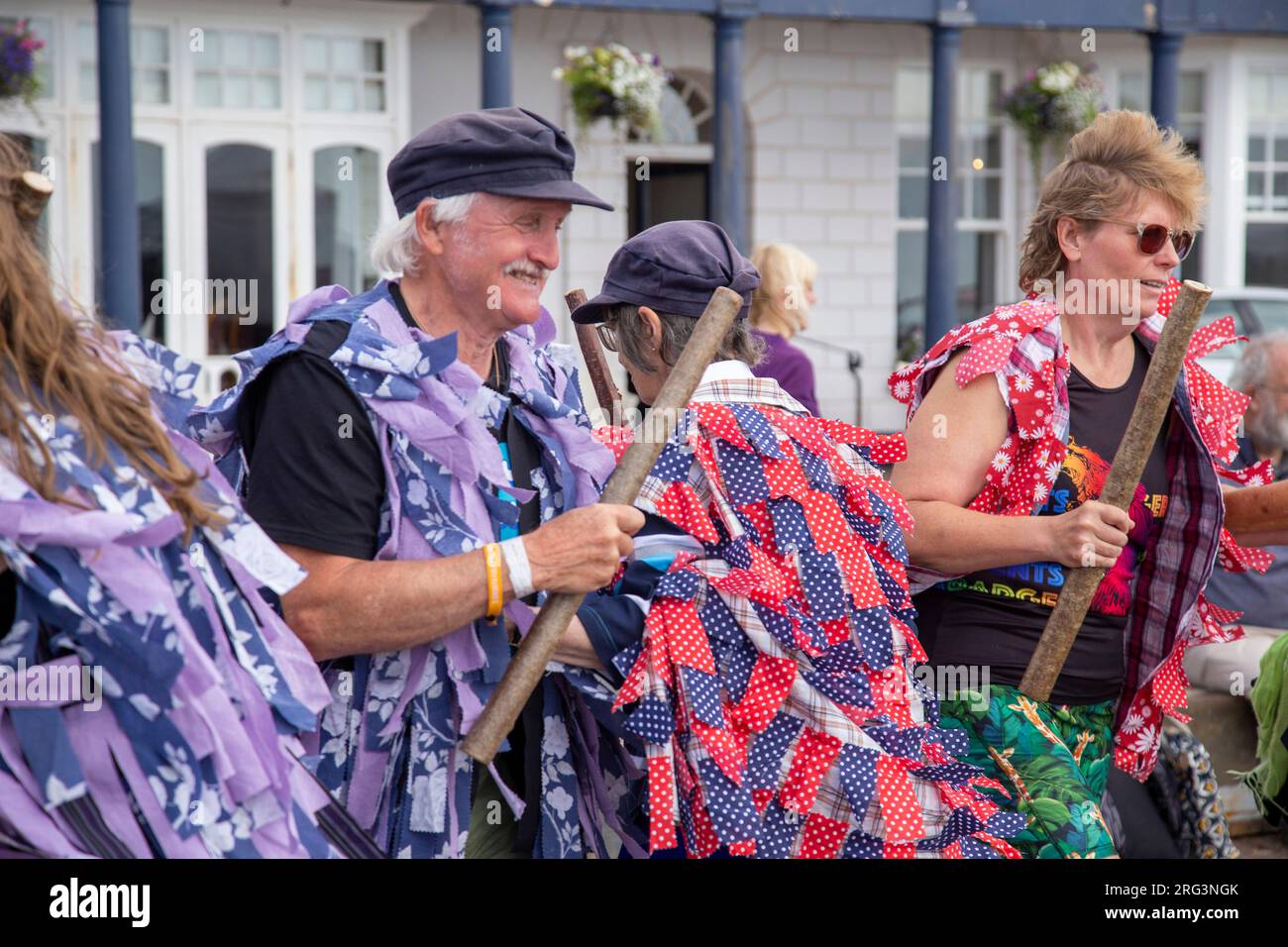 Sidmouth, 7th Aug 23 Dancing in the street at Sidmouth Folk Festival ...
